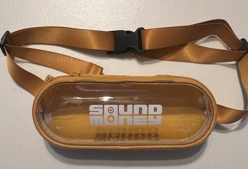 BITCOIN Sound Money Hard Case Fanny Pack Gold Waist Strap Bag Zippered ...