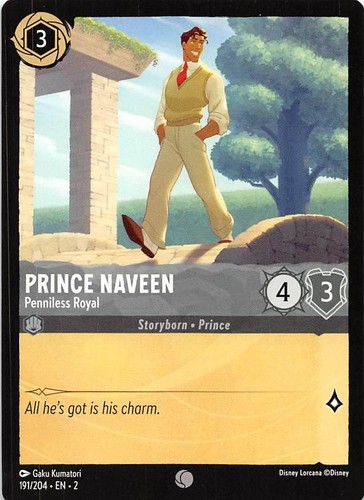 Prince Naveen Penniless Royal 191/204 Rise of the Floodborn Lorcana ...