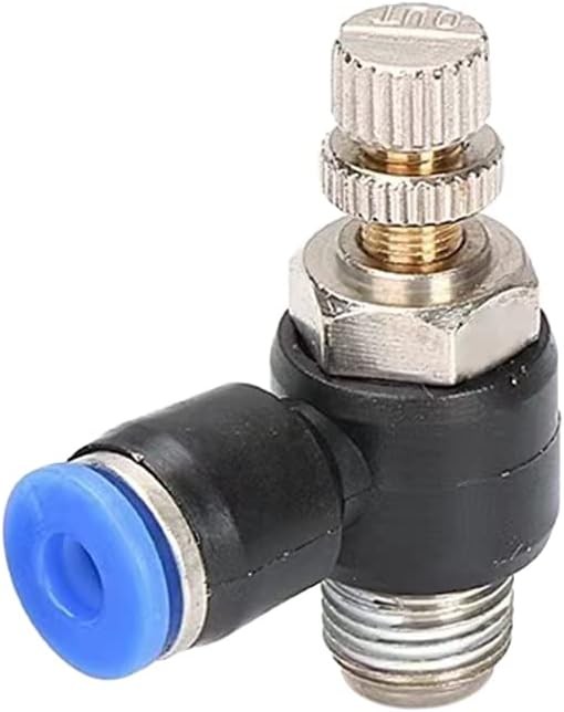 Pneumatic Push to Connect Air Flow Control Valve, 10mm Tube OD x 3/8 ...