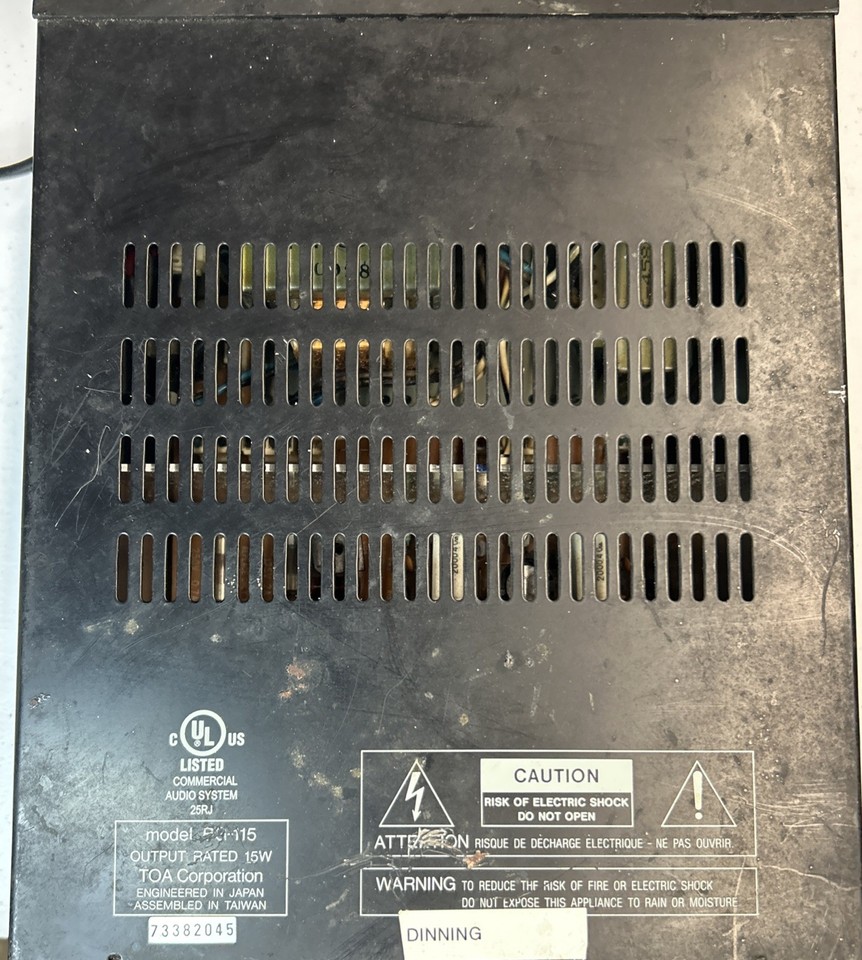 TOA BG-115 15W Integrated Amplifier | eBay