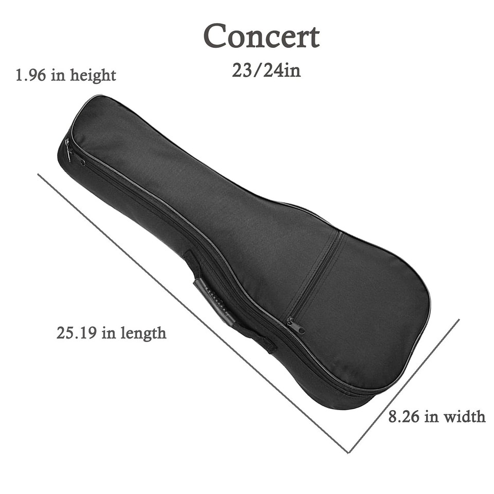 Concert Ukulele Case Bag 23 24 in Soft Ukulele Backpack for Gig with ...