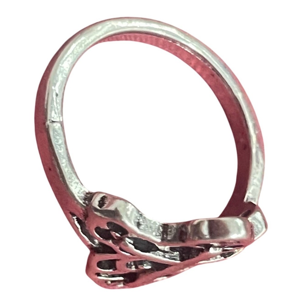 Silver Tone Filigree Cross Ring Gothic Punk Religious Statement Jewelry ...