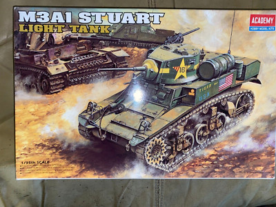 Academy Hobby Model Kits 1/35 Scale U S M3A1 Stuart Light Tank 1398 | eBay