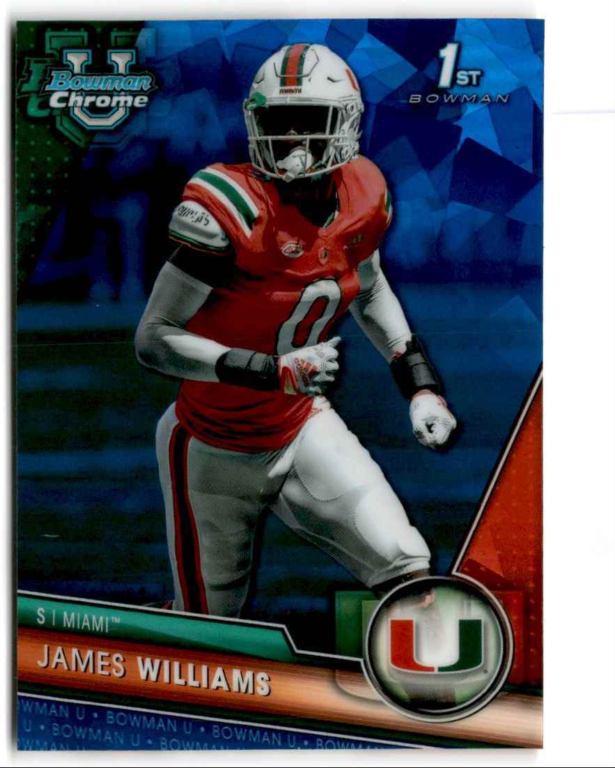 2023 Bowman Chrome U Sapphire James Williams Miami Hurricanes #65 | eBay
