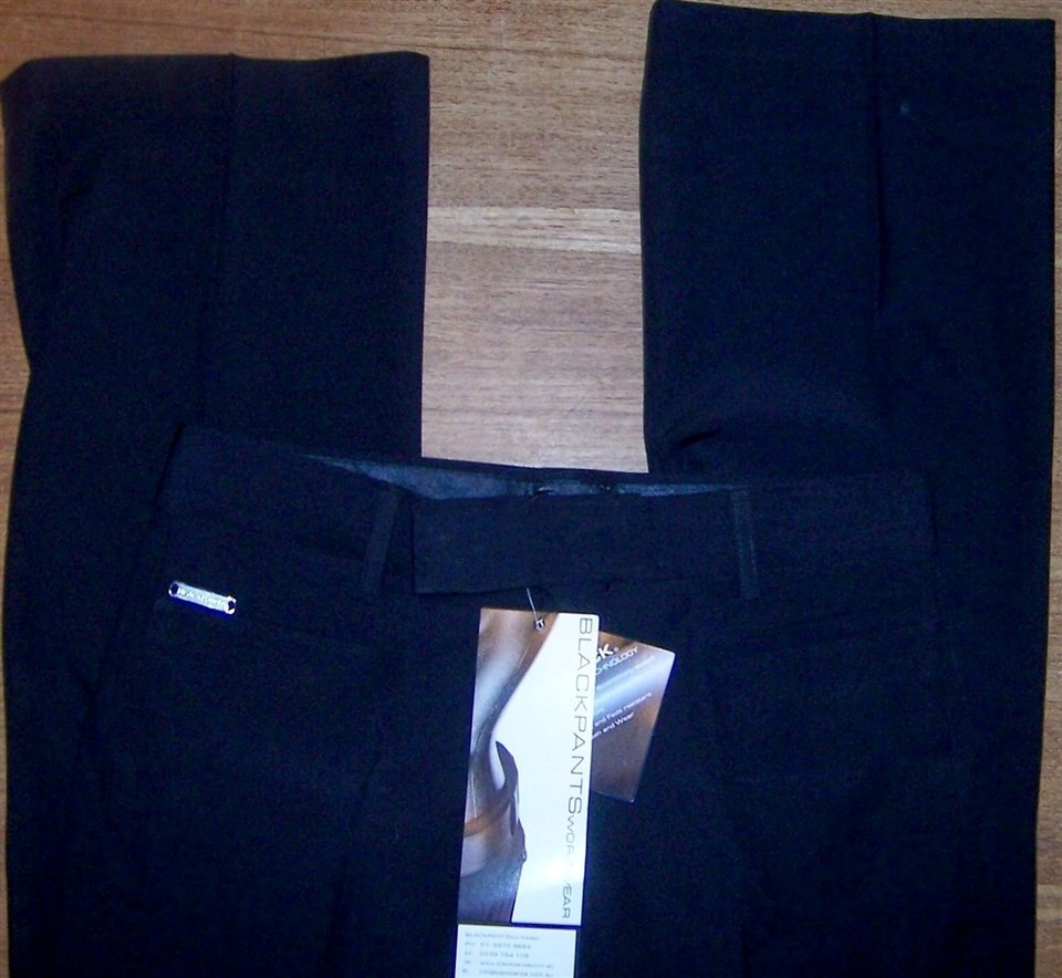 Black Pants Workwear Black Stayblack Stretch Misses size 4 New | eBay