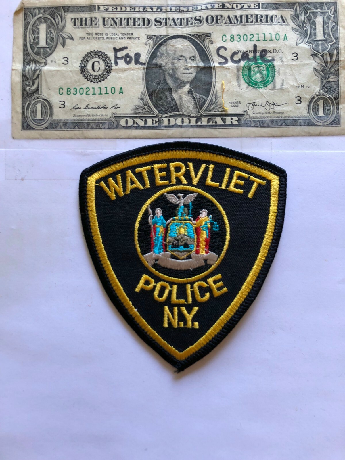 Watervliet New York Police Patch Un-sewn great condition | eBay