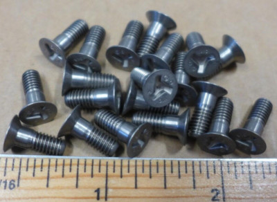x20 TRI-SLOT FLAT TITANIUM MACHINE BOLT/SCREW (3/16 x 10-32 x 1/2 ...