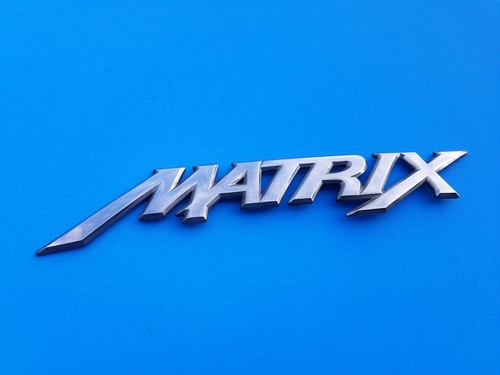 03 04 05 06 07 08 TOYOTA MATRIX REAR GATE CHROME EMBLEM LOGO BADGE USED ...