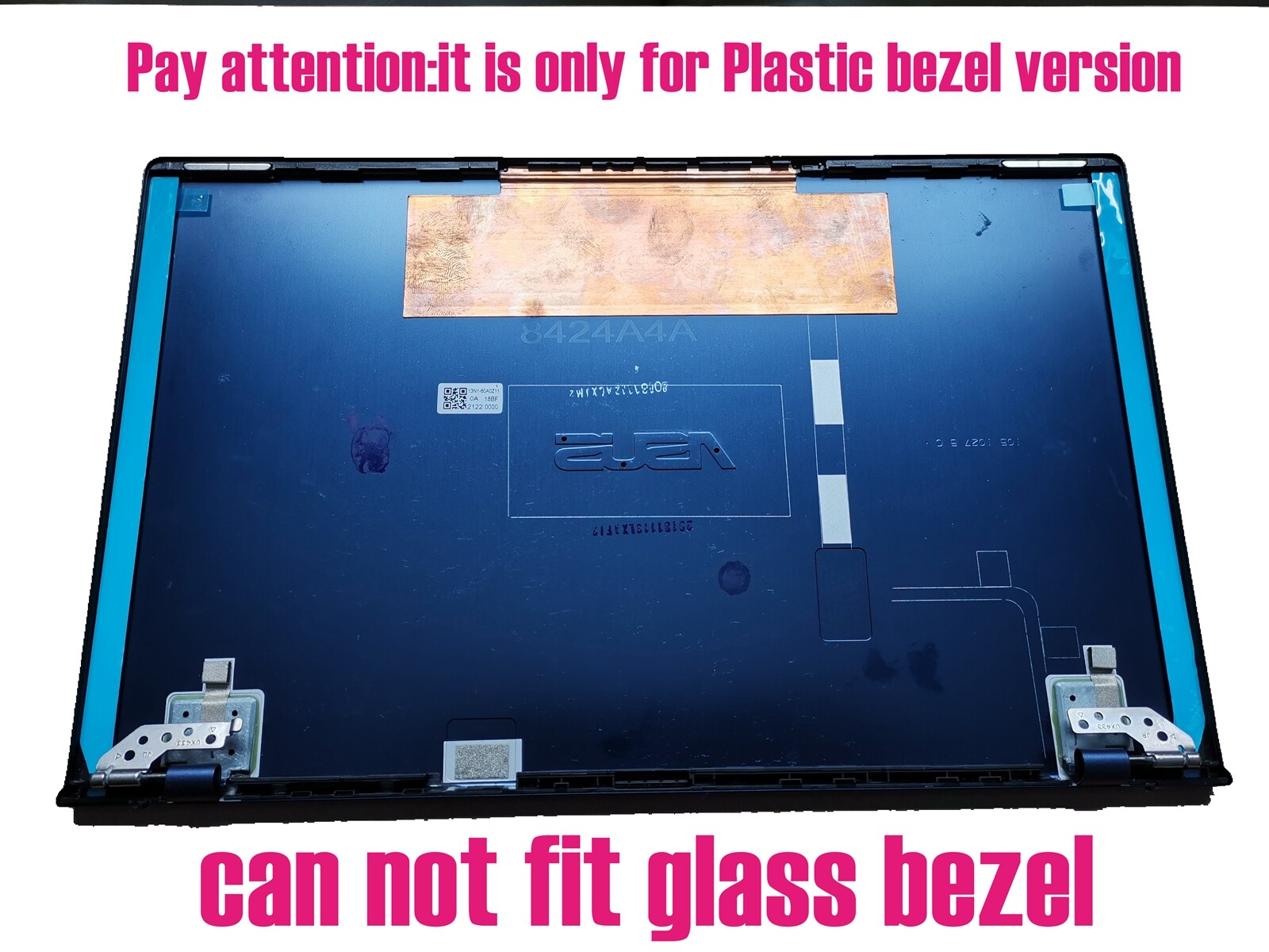 Blue LCD Back Cover for Asus UX433F/UX433FA/UX433FD (Only fit Plastic ...