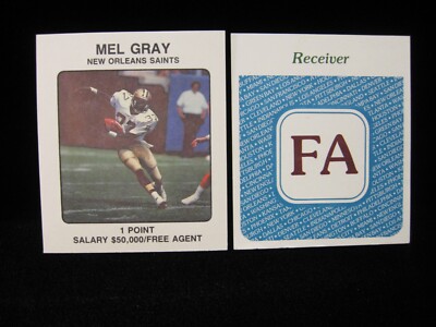 1989 Mel Gray New Orleans Saints NFL Franchise Game Card 1ct | eBay