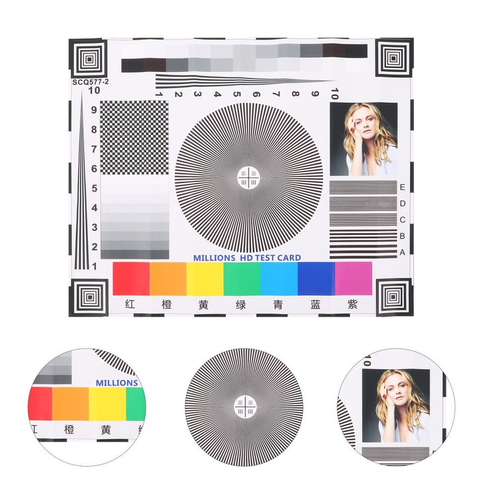 Camera Focus Adjustment Card: Monitor Calibration Card - High-Contrast ...
