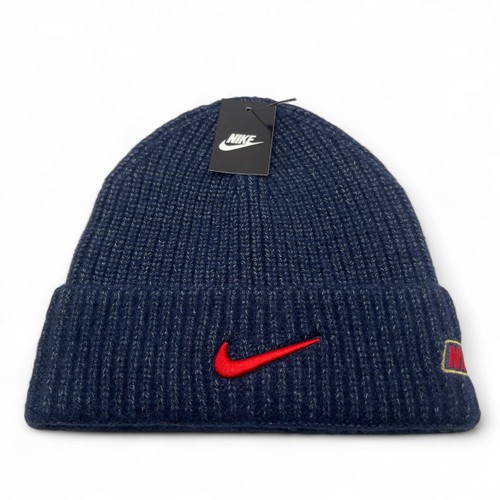 Nike Cuffed Swoosh Beanie Men's Hat - Navy blue | eBay