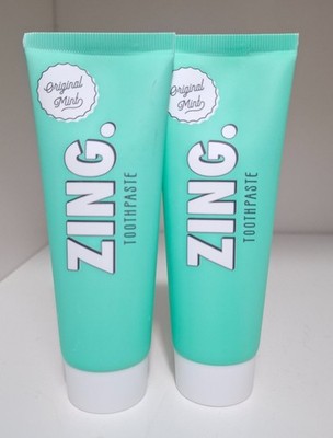 Zing Enamel Whitening Toothpaste 2 x Original Mint 75ml Sealed Fresh ...