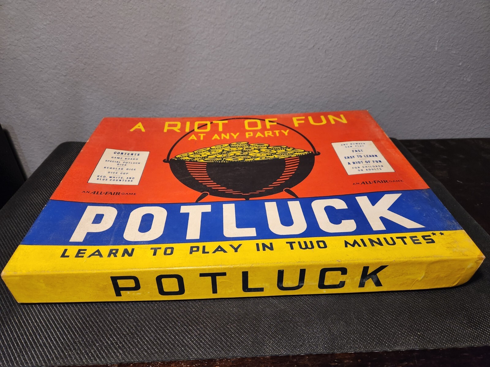 VERY RARE - 1937 Potluck Vintage Board Game - Potluck - E.E Fairchild ...