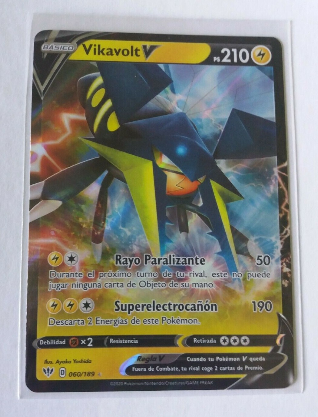 Vikavolt V 060/189 Oscuridad Incandescente - Carta Pokémon Nueva y en ...