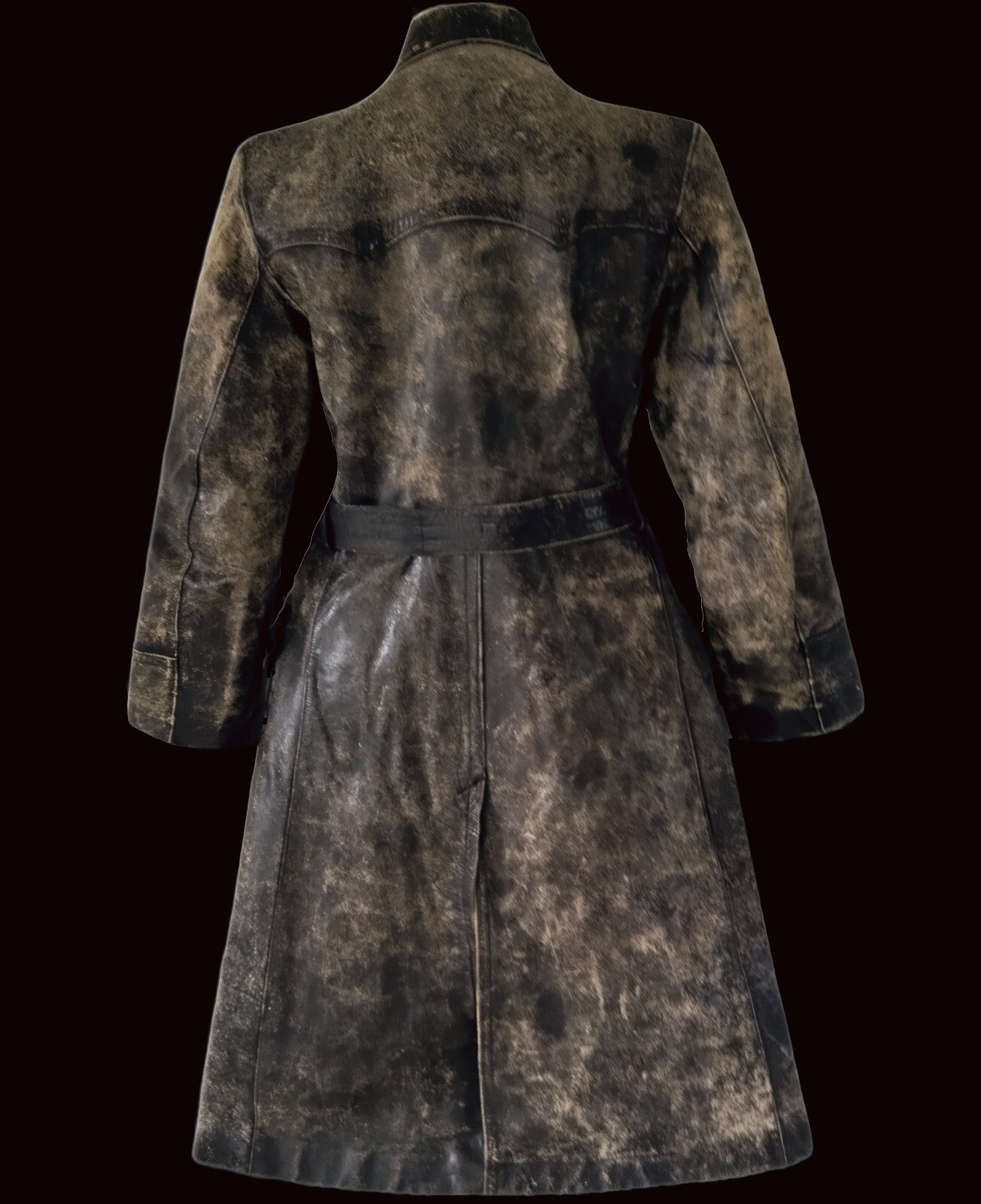 40s WW2 GERMAN LUFTWAFFE Leather Officers Trench Tanker Dispatch WW1 ...