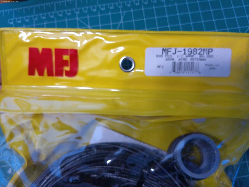 MFJ-1982MP End Fed HF 1/2 Wave 300W 80M-10M Wire Antenna 132 ft new | eBay