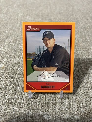 2007 Bowman Baseball ORANGE /250 #104 AJ Burnett Toronto Blue Jays | eBay