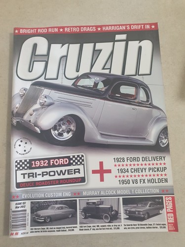 Cruzin Magazine Mar/12 , Issue 137 # Hot Rods +Customs # "FREE TRACKED ...