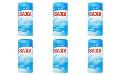Saxa Fine Sea Salt 350g – Pack of 6 | eBay
