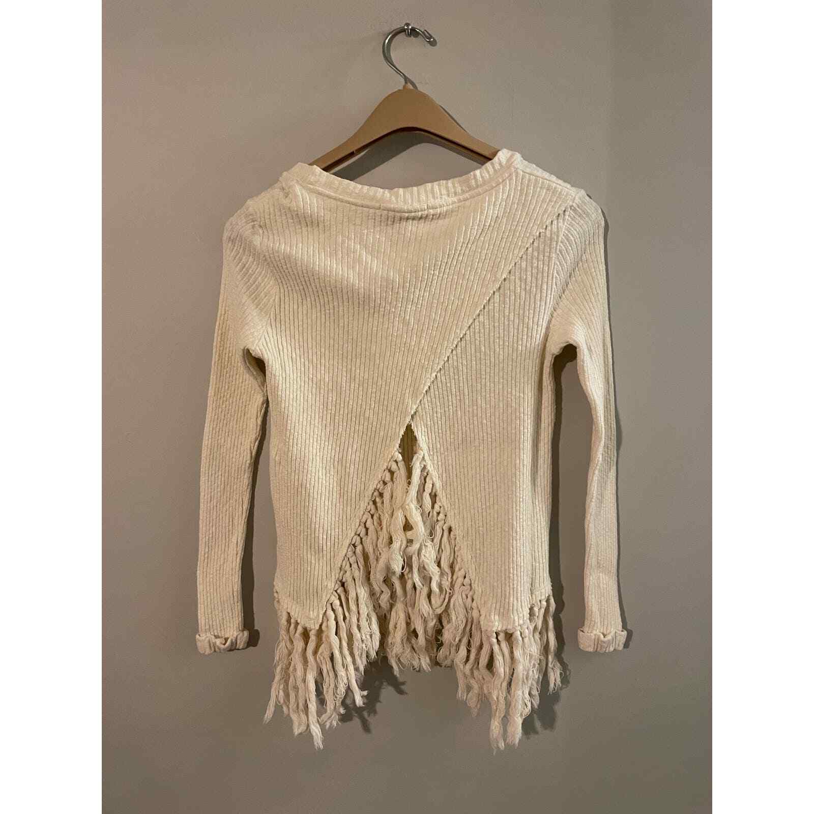 Eri + Ali Anthropologie Malla Fringe Hem Split Back S… - Gem