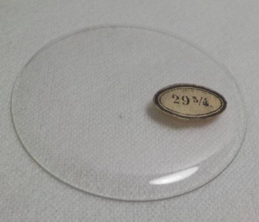 GLASS POCKET WATCH CRYSTAL WATCHMAKER SIZE 29 3/4 REPLACEMENT PART #729 ...