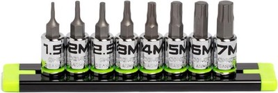 GRIPEDGE HEX Bit Socket Set | 8-PC - 1/4'' Drive Short Metric RPT Hex ...