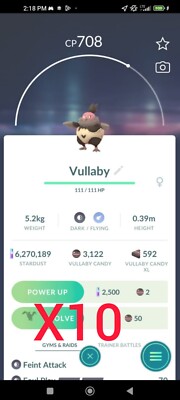 Pokemon Vullaby Tr-de X10 | eBay