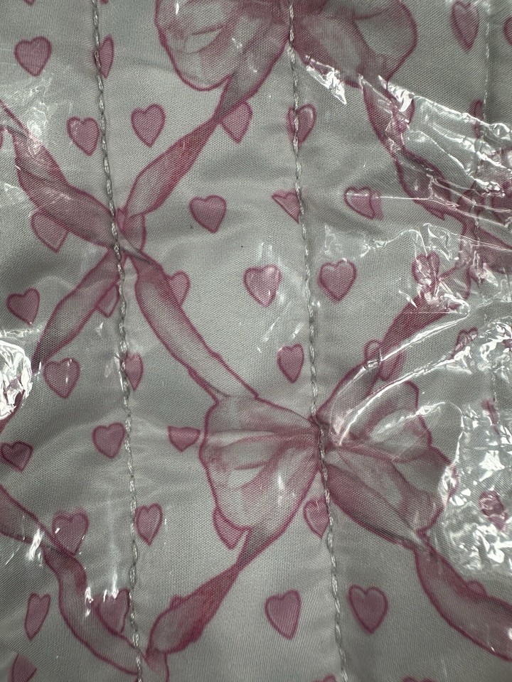 New Roller Rabbit X LoveShackFancy Baby Bow Hearts Large Quilted Tote ...