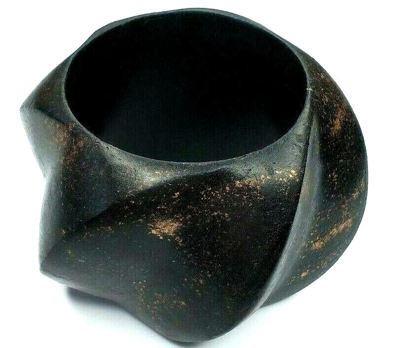 STUNNING VINTAGE MONIES GERDA LYNGGAARD MASSIVE WOOD BANGLE BRACELET ...
