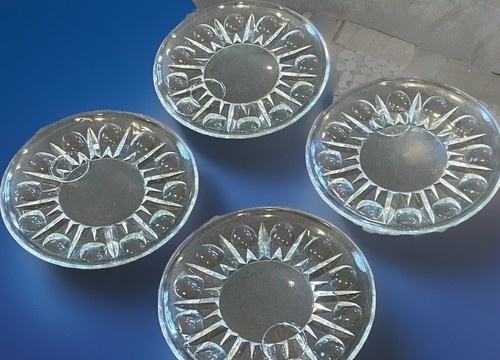 VINTAGE PRINCESS HOUSE CRYSTAL REGENCY' SET OF 4 SNACK PLATES 10 Inch ...