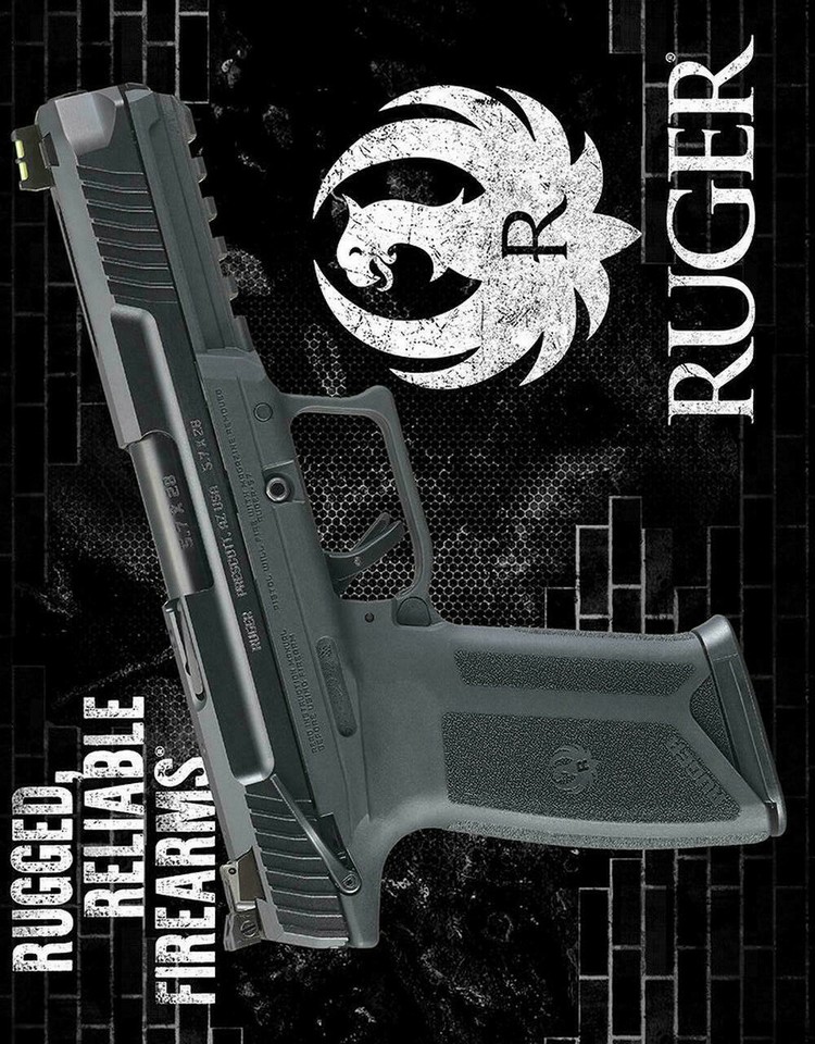Ruger Firearm Logo 2nd Amendment Reliable Gun Ammo Wall Décor Metal Tin ...