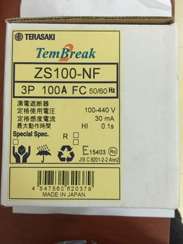 1pcs TERASAKI Circuit Breaker ZS100-NF 3P FC 100A | eBay