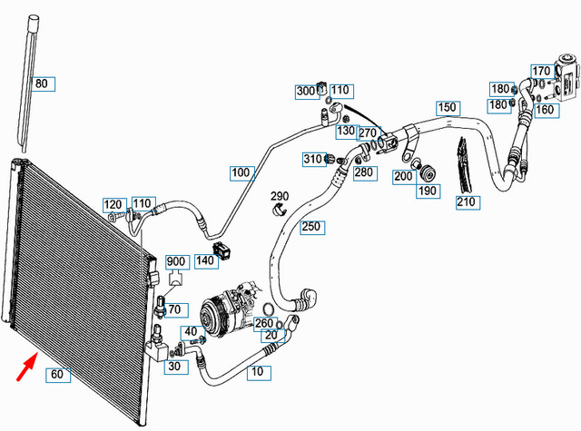 MERCEDES Mercedes-Benz OEM 13-14 Sl550 Air Conditioner-condenser ...