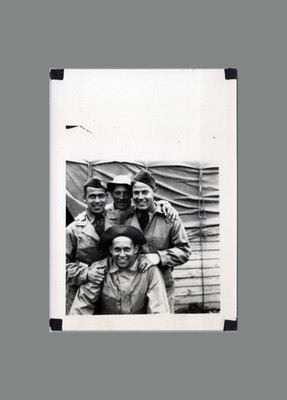 WW2 Era Photo U.S. Smiling Army GIs Tent Camp | eBay