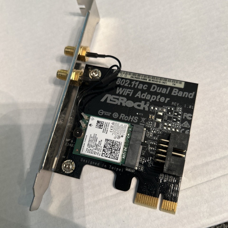 ASRock A320M/ac WIFI AM4 MicroATX MOTHERBOARD w. ANTENNA & WiFi Adapter ...