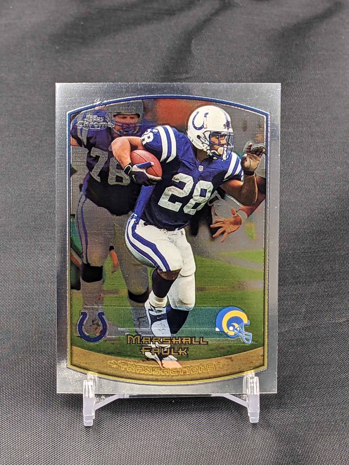 1999 Topps Chrome Football Card #74 Marshall Faulk | eBay