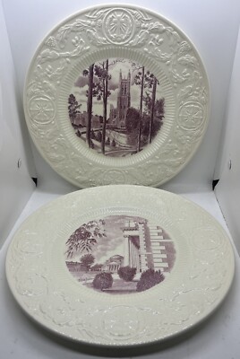 Vintage Pair Of Wedgwood England Duke University Dinner Plates EUC | eBay