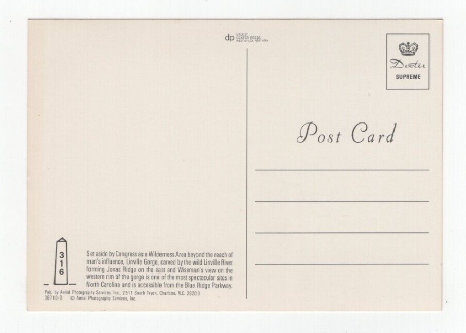Postcard - Linville Gorge Wilderness Area, North Carolina | eBay