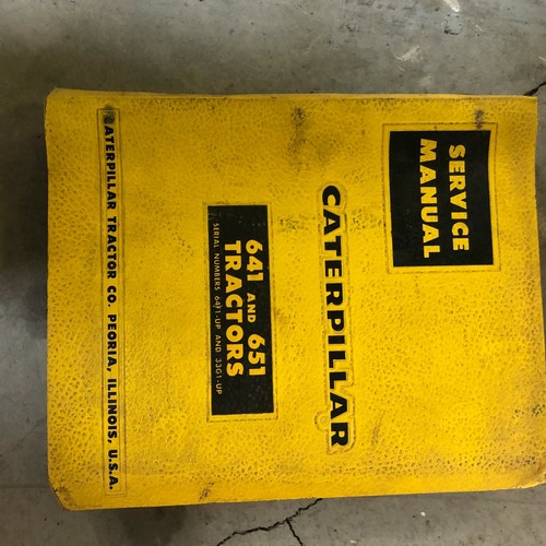 CATERPILLAR CAT 641 651 SCRAPER TRACTOR SERVICE MANUAL 64F 33G 23G 80F ...