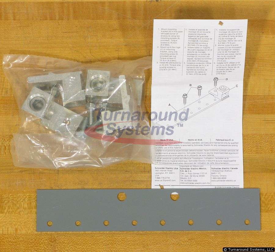 Square D PKOGTA4 Service Equipment Ground Lug Kits, NEW! | eBay