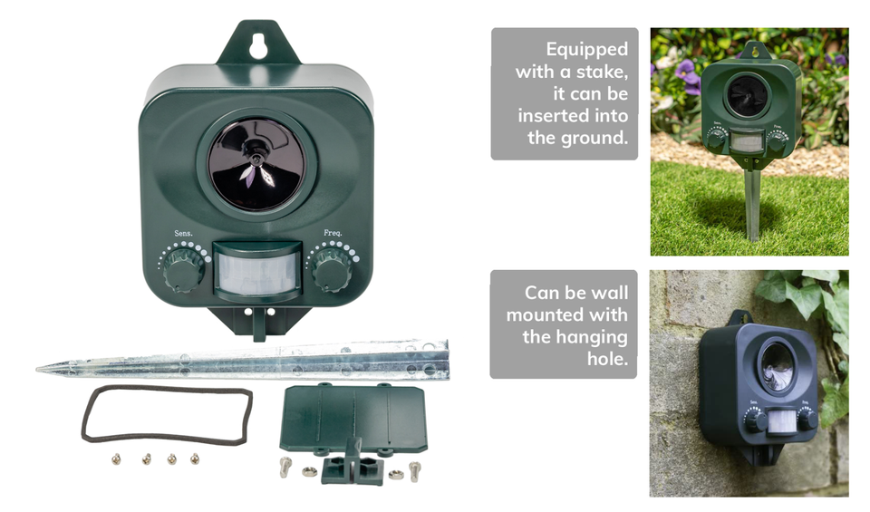 Pestbye Ultrasonic Cat Repellent Dog Fox Pest Battery Scarer Deterrent ...