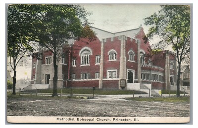 Methodist Episcopal Church PRINCETON IL Bureau County Illinois Vintage ...