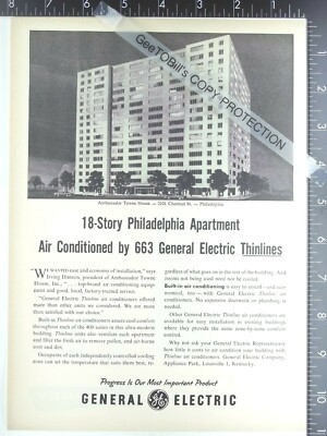1958 AD for General Electric at Ambassador Town House Apartment ...