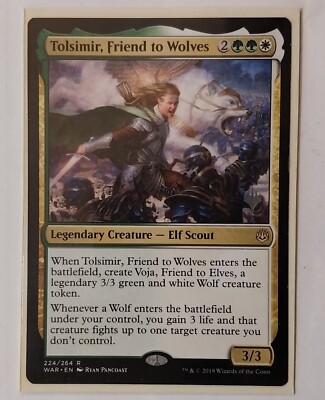 MTG Tolsimir, Friend to Wolves War of the Spark 224/264 Regular Rare ...