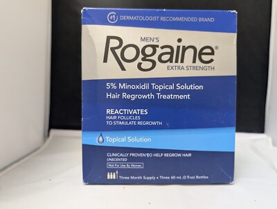 Rogaine Extra Strength 5% Minoxidil Topical Solution for Men - 3 Month ...