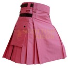 Handmade Pink Utility Kilt Leather Straps Utility Kilt & Custom Size ...