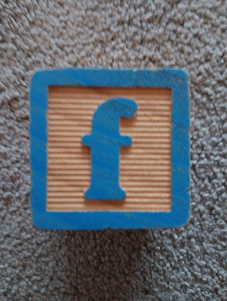Vintage Wooden Alphabet Blocks Letter F crafts | eBay