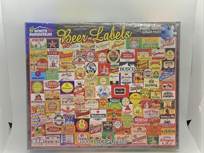 White Mountain Puzzles Beer Labels 1000 Piece Jigsaw Puzzle SEALED | eBay