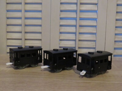 Thomas & Friends Trackmaster Railway Train Lot of 3 Black CABOOSE CARS ...